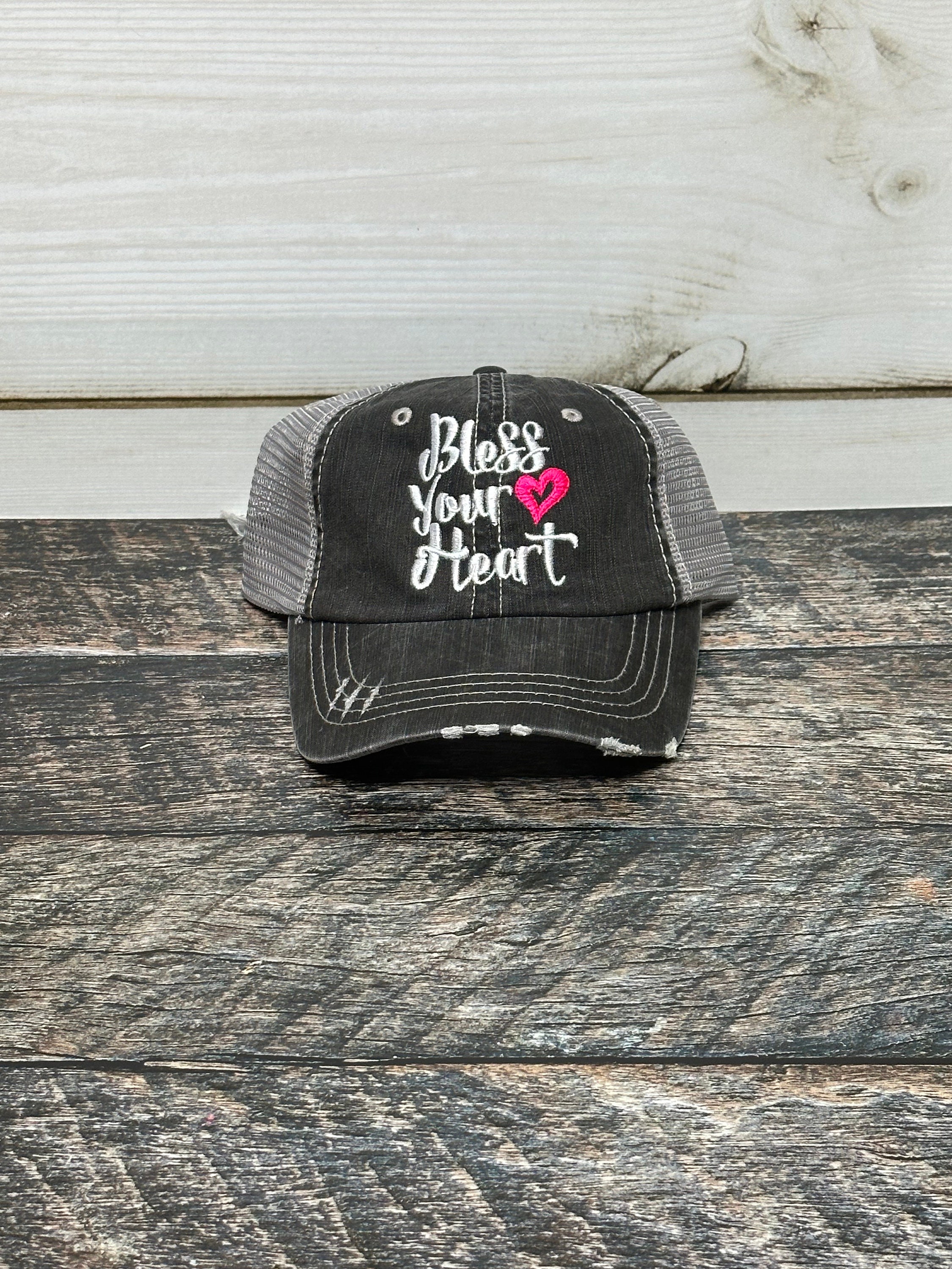 Bless Your Heart Cap Monagrammed Cap Monogram Hat Hat With Cute Sayings ...