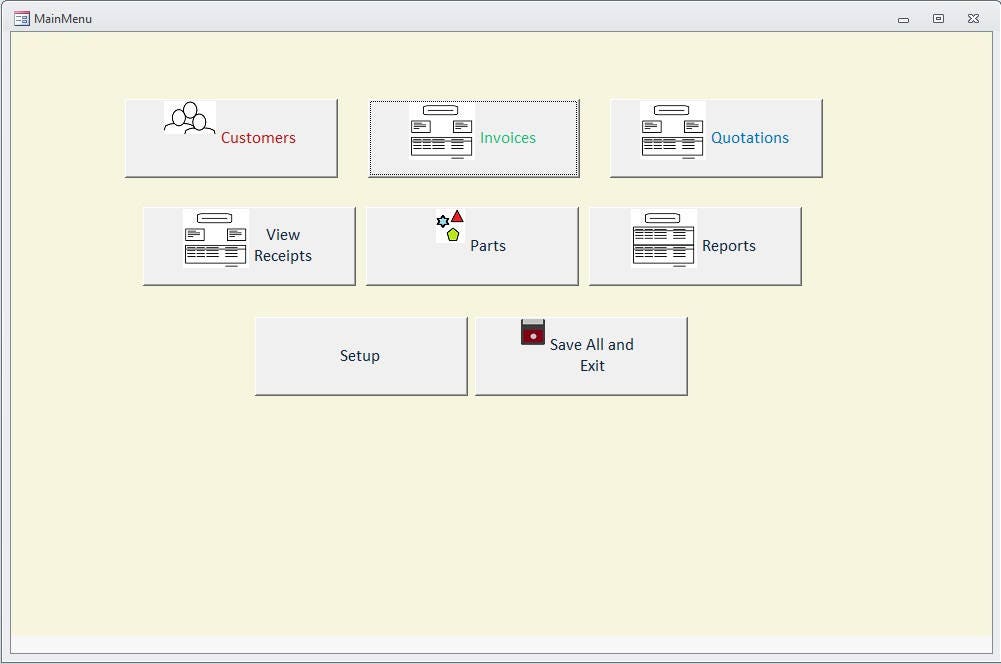 Invoice, Quote & Receipt Generator Tracker Database (MS Access Template ...