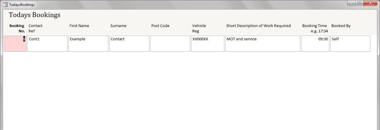 Garage Workshop Manager MS Access Database for Mechanics Add Your Customers, Vehicles and ...