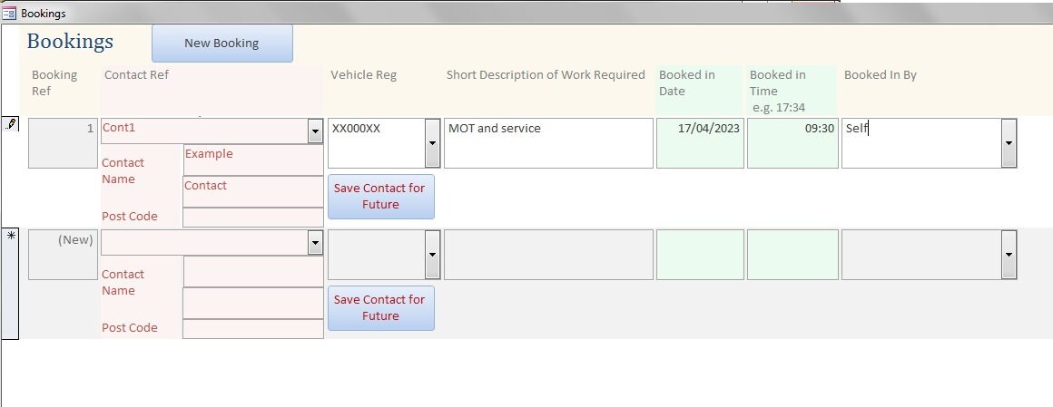 Garage Workshop Manager MS Access Database for Mechanics Add Your Customers, Vehicles and ...