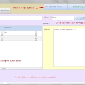 Basic Recipe Manager | Add, Search and Print Out Your Own Recipes From ...