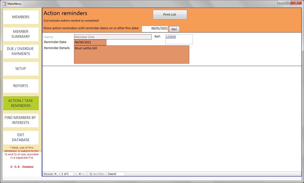 Club / Membership Manager Ms-access Database Template. Helps to Keep ...