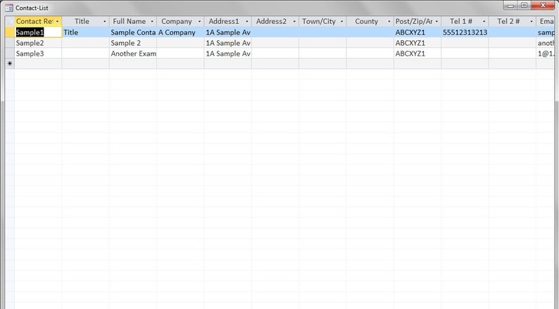 MS Access CRM Contacts Template: Contacts & Lead Management With Sales Database - Etsy