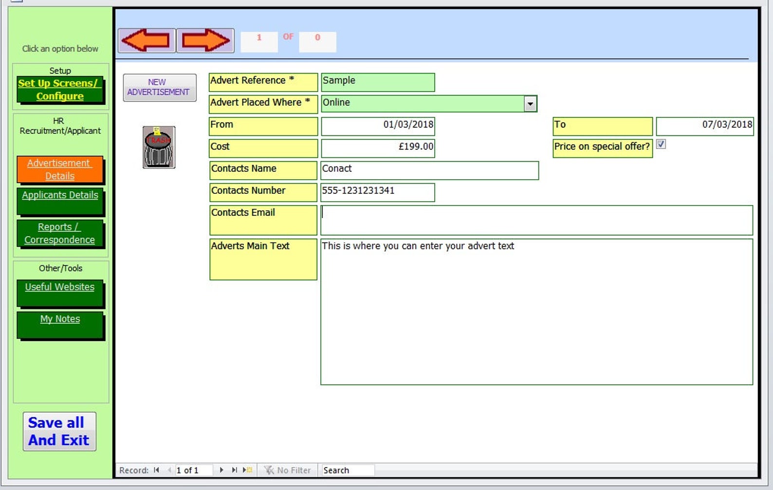 HR Recruitment / Job Applicant Organiser Database Template to Help You ...
