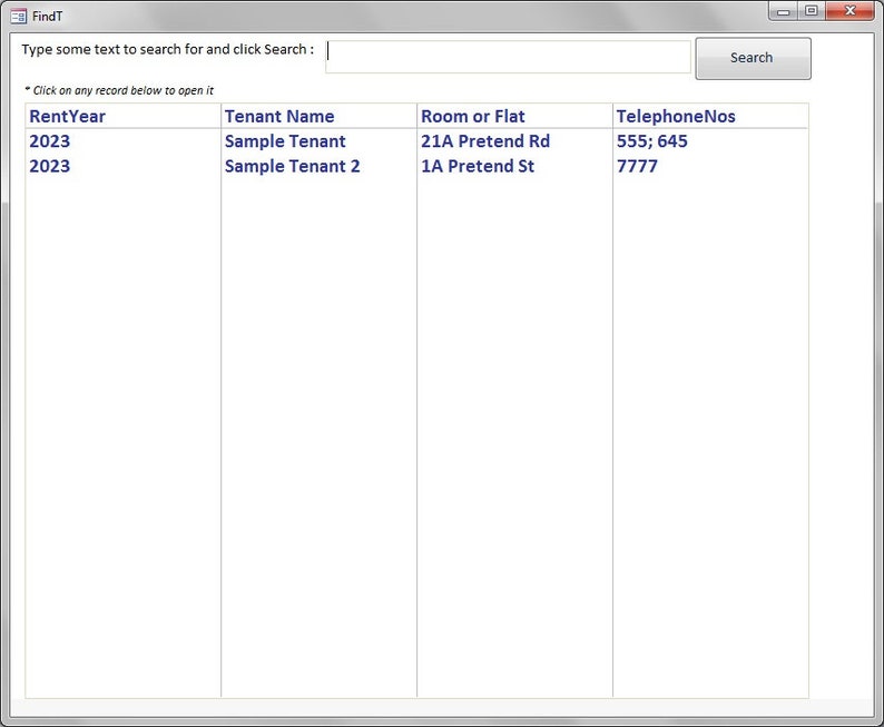Rent Payment Ledger / Rental Tracker for Property Lets (ms-access ...