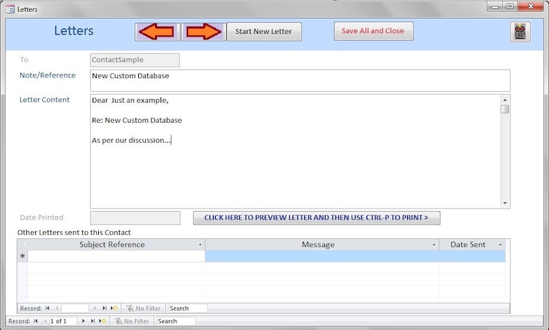 MS Access CRM Contacts Template: Contacts & Lead Management With Sales ...