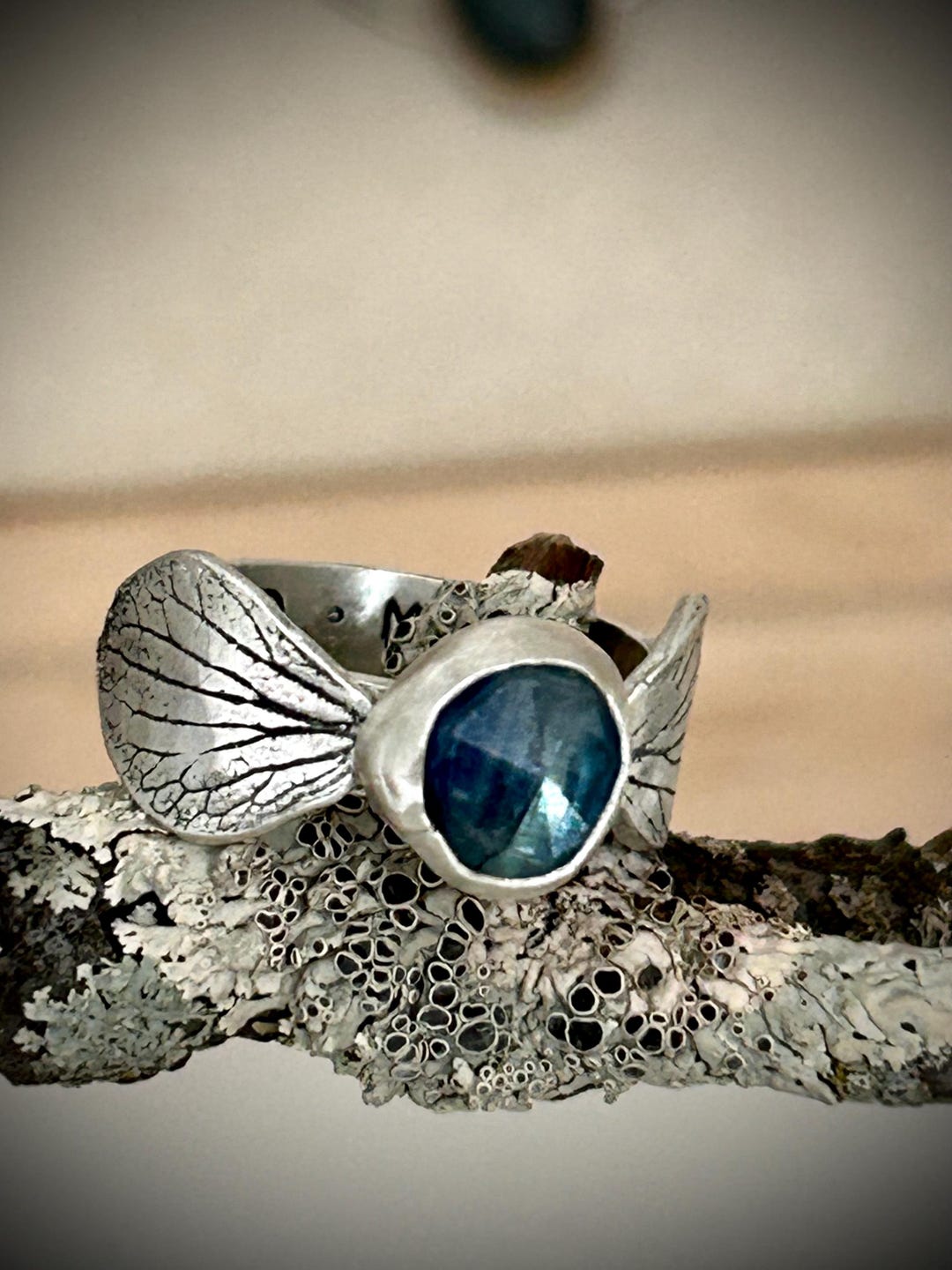 Kyanite Hydrangea Petal Ring Hydrangea Ring One-of-a-kind Ring Gemstone ...