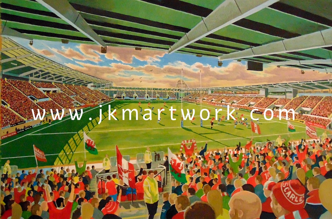 Parc Y Scarlets Stadium Fine Art Print - Llanelli Scarlets Rugby Union ...