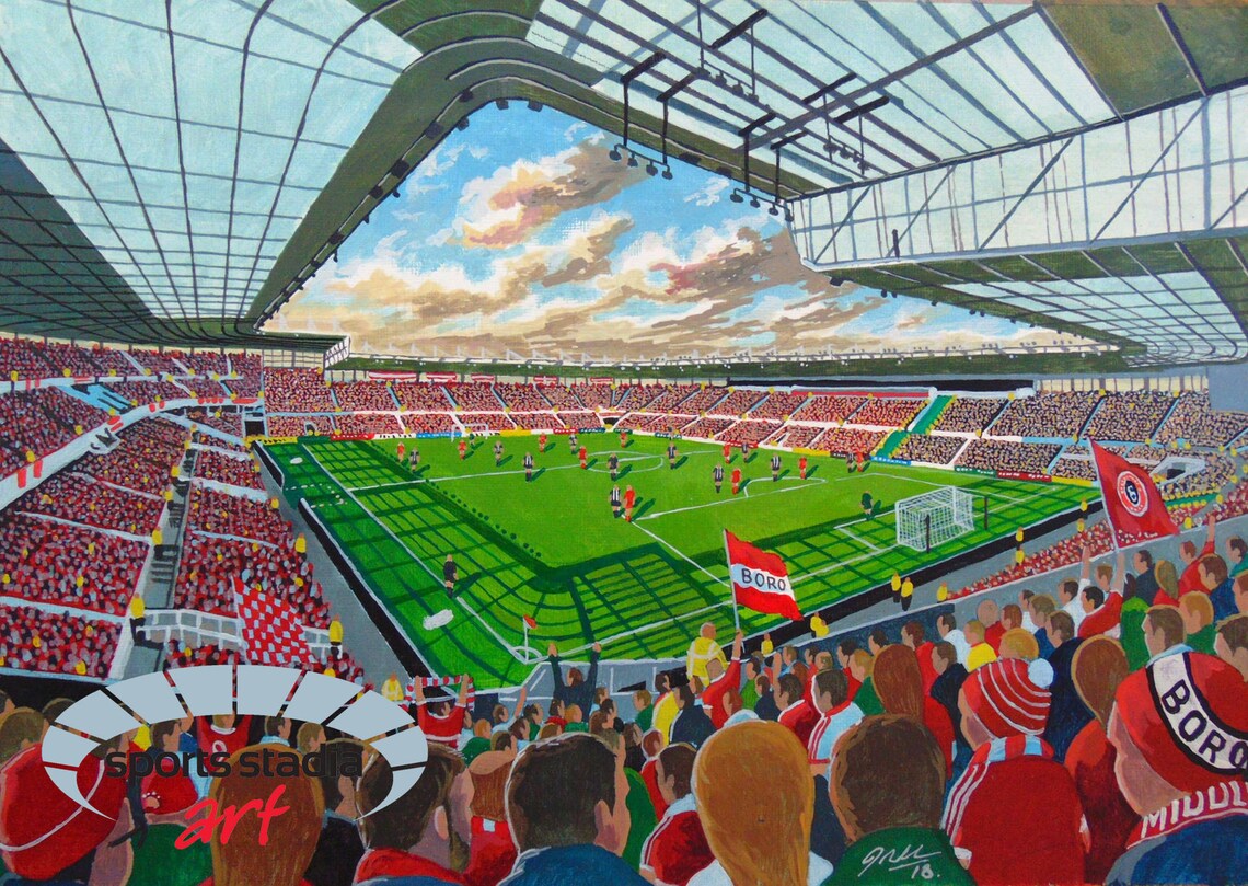 Middlesbrough Football Club - Riverside Stadium Art Print - Etsy UK