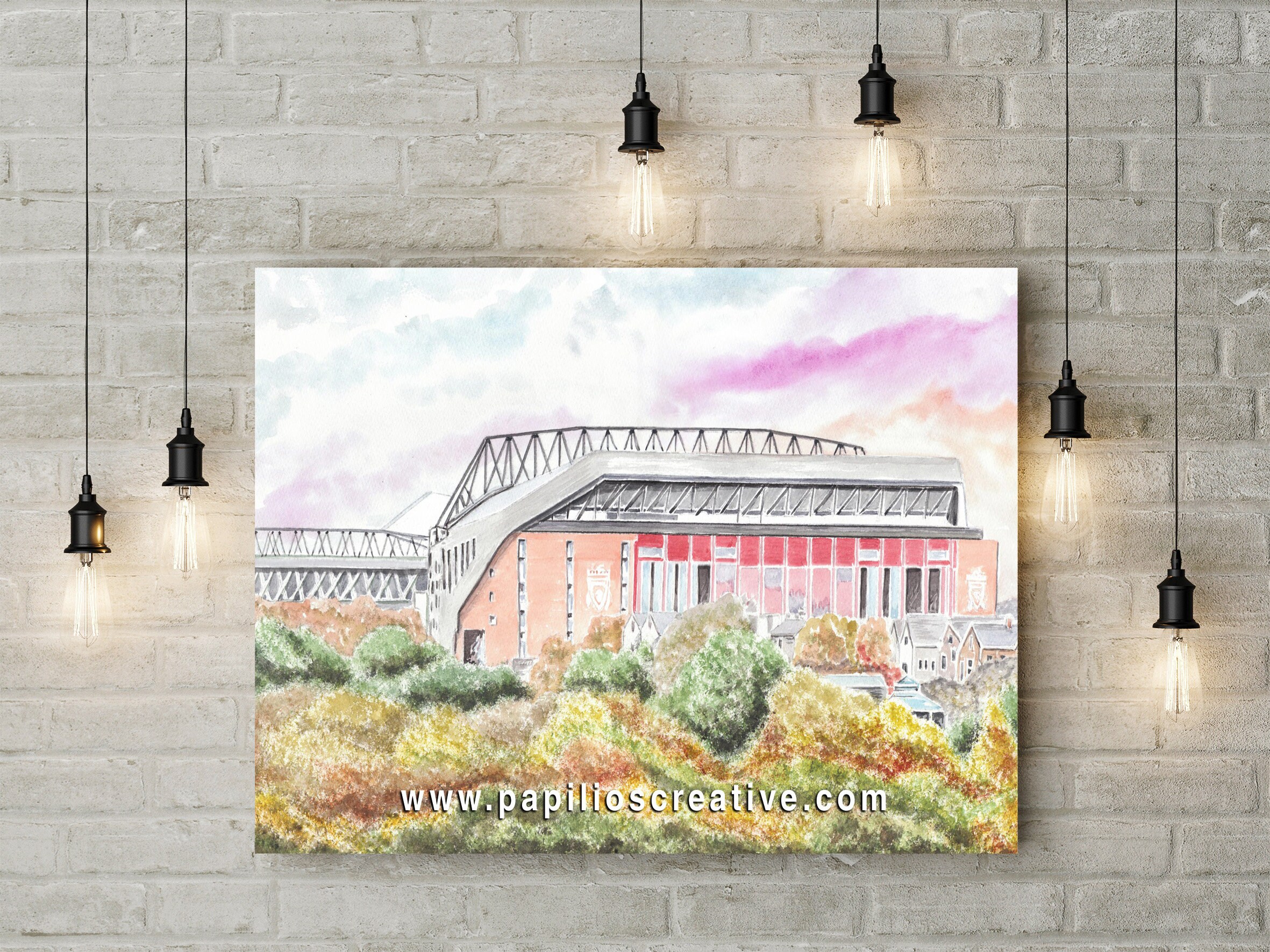 Liverpool Football Club - Anfield Stadium Art Canvas Print - Etsy UK
