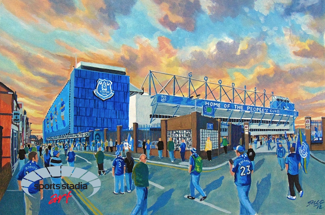 Everton Football Club - Goodison Park Stadium Art Print - Etsy UK