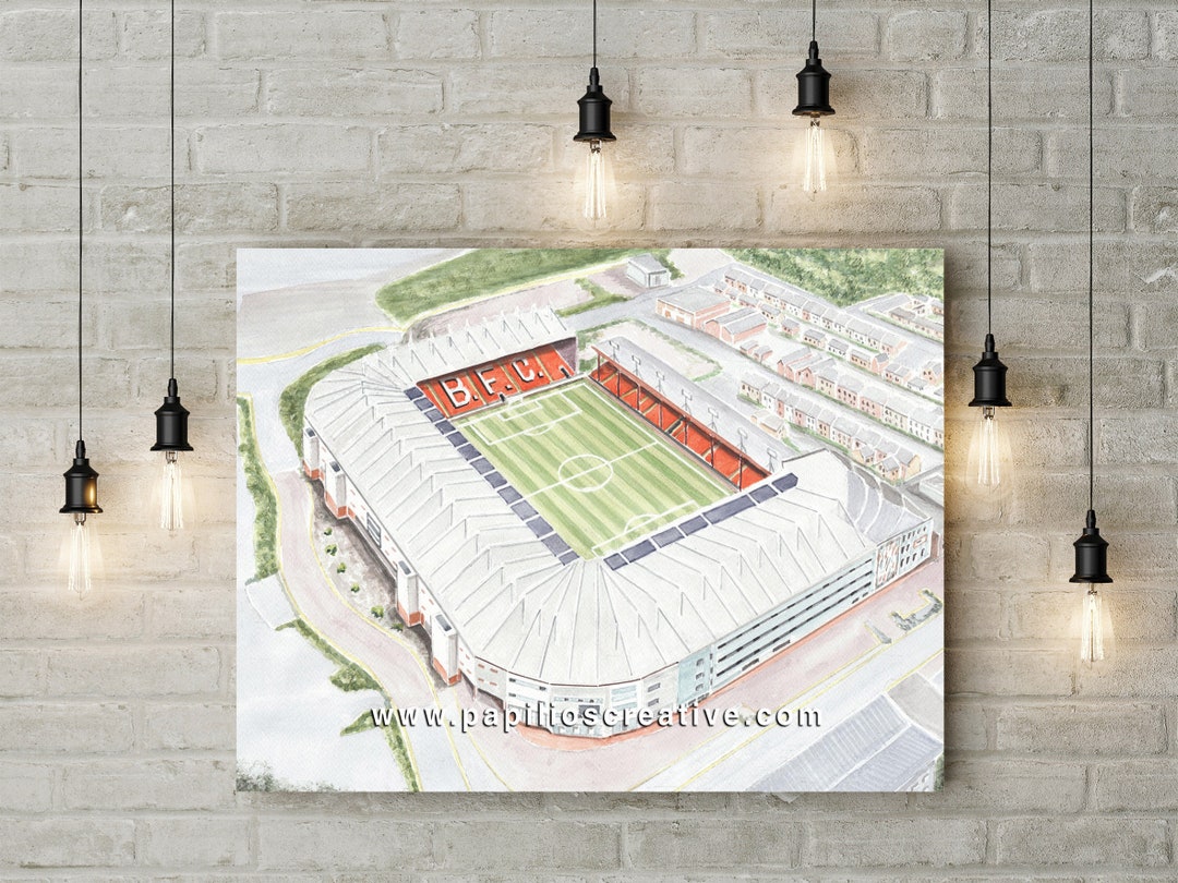 Bloomfield Road Stadium 'Vista aérea' Fine Art Canvas - Etsy España