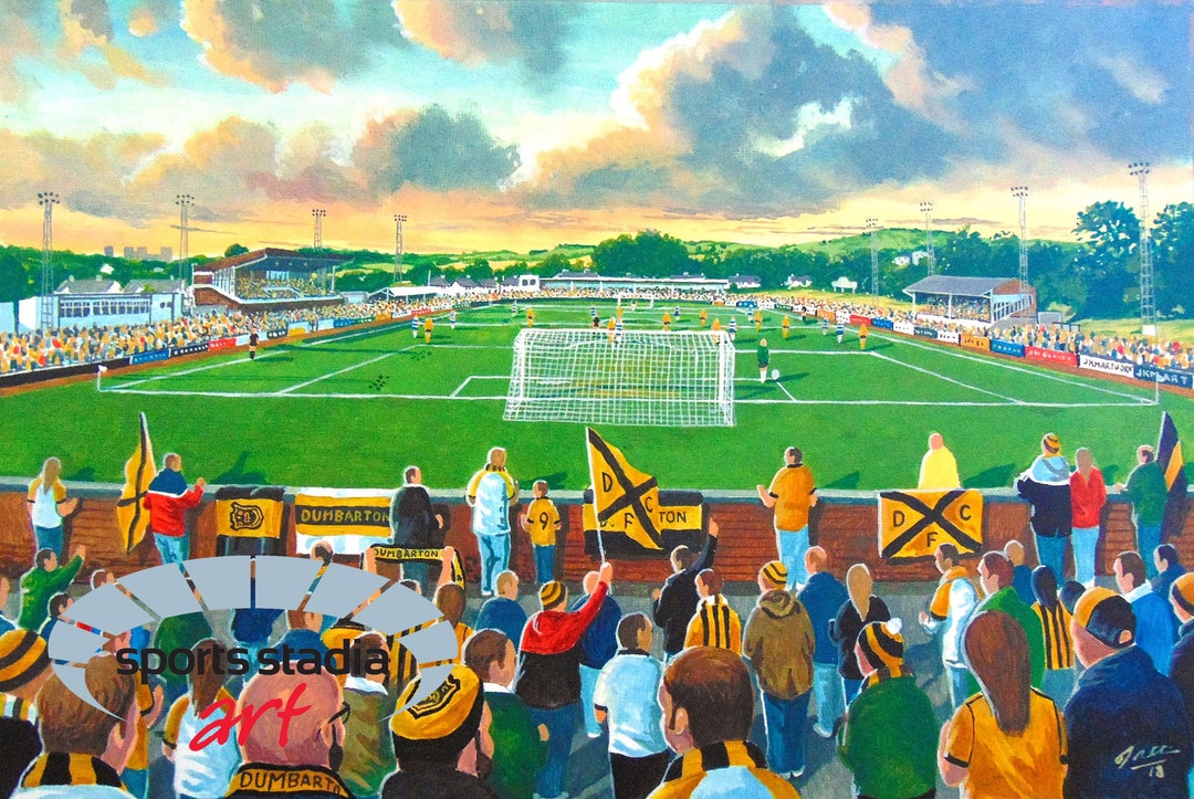 Dumbarton Football Club - Boghead Park Stadium Art Canvas Print - Etsy UK