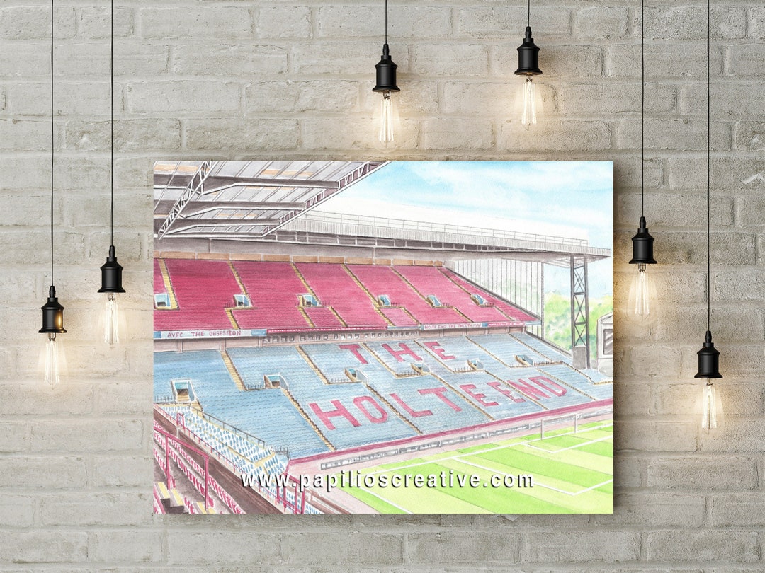 Villa Park Stadium 'New Holte End' Fine Art Canvas Print Aston Villa ...