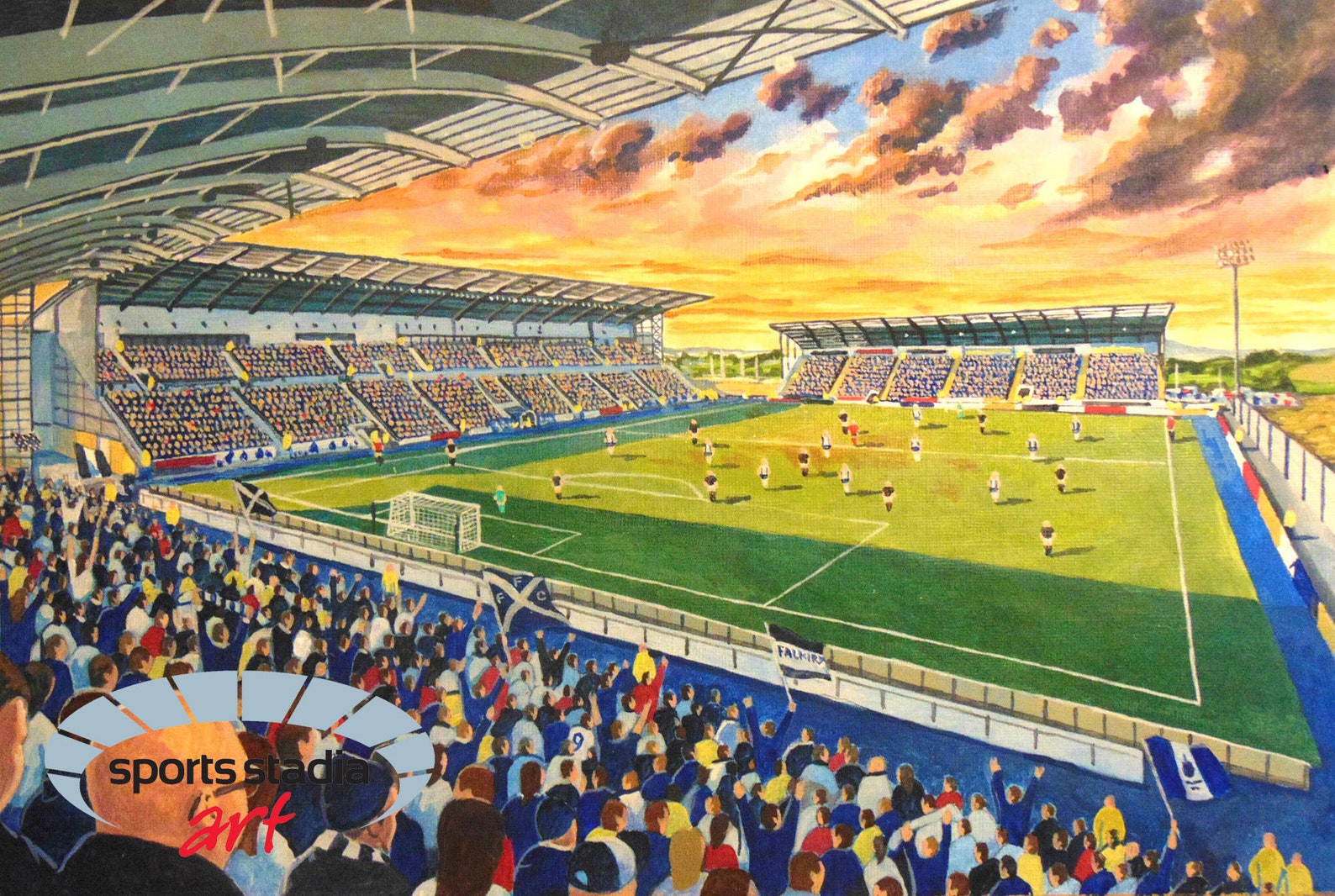 Falkirk Stadium Fine Art Print Falkirk Football Club - Etsy UK