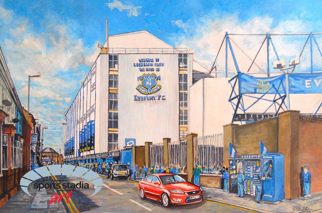 Everton Football Club - Goodison Park Stadium Art Print - Etsy UK