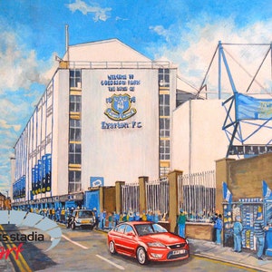 Everton Football Club - Goodison Park Stadium Art Print - Etsy UK