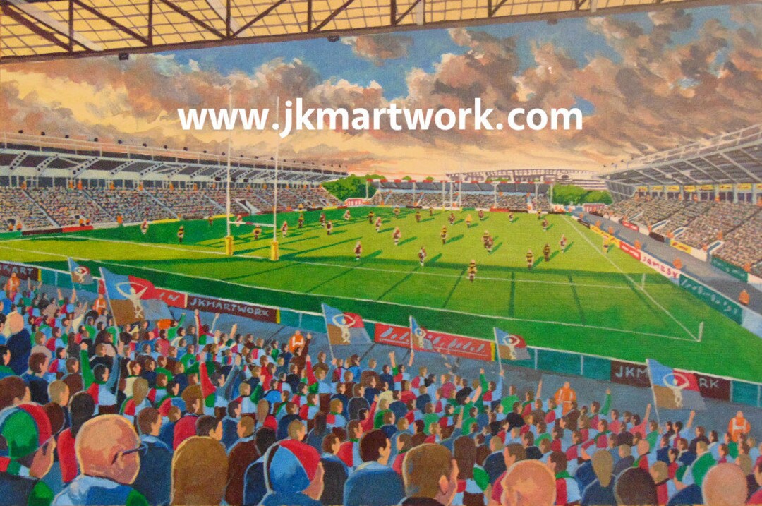 The Stoop Stadium Fine Art Print Harlequins Rugby Union - Etsy UK