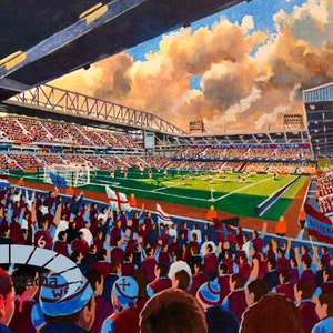 West Ham United Football Club - Upton Park Stadium Art Canvas Print ...
