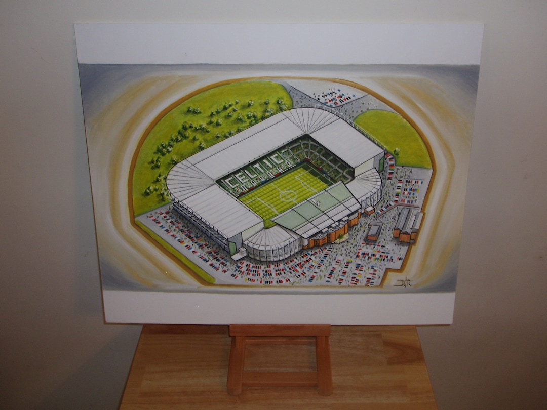 Parkhead Stadium Fine Art Original Oil Painting - Celtic Football Club ...