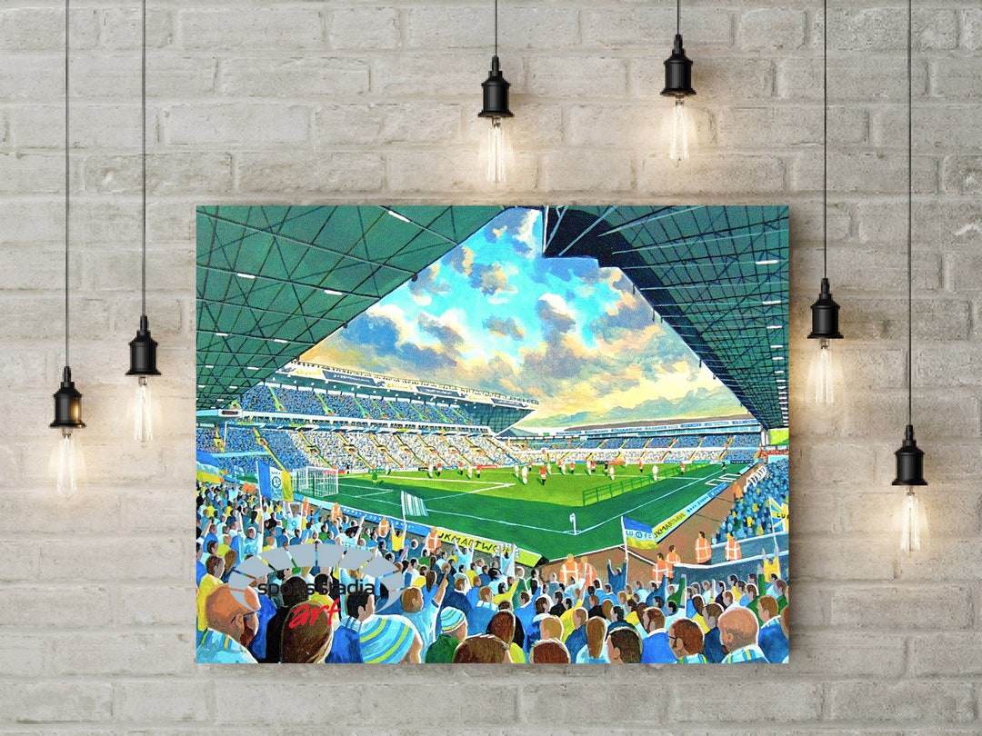 Elland Road Stadium Fine Art Canvas Print Leeds United - Etsy