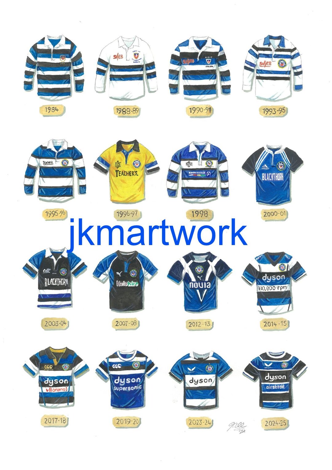 Bath Rugby Union Retro Rugby Shirts T-shirt - Etsy UK