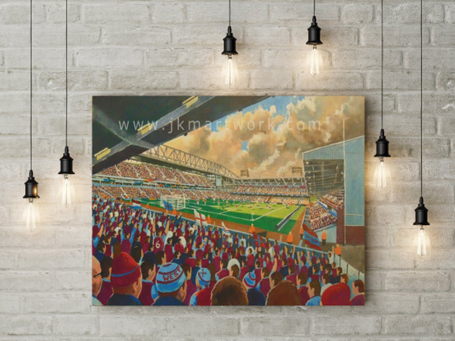 West Ham United Football Club - Upton Park Stadium Art Canvas Print ...