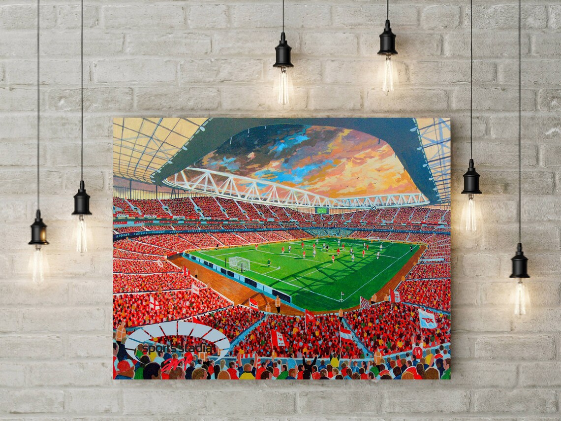 Arsenal Football Club - Emirates Stadium Art Canvas Print - Etsy UK