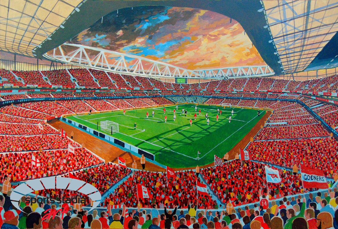 Arsenal Football Club - Emirates Stadium Art Canvas Print - Etsy UK