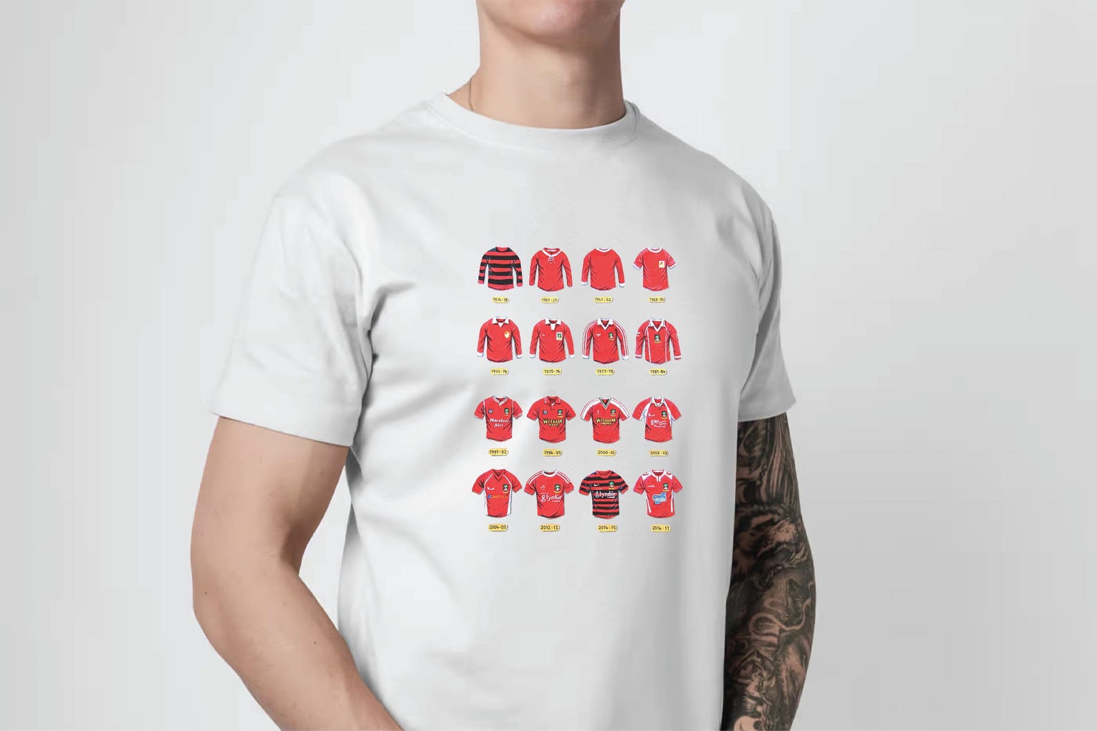 Wrexham FC Retro Football Shirts T-shirt - Etsy UK