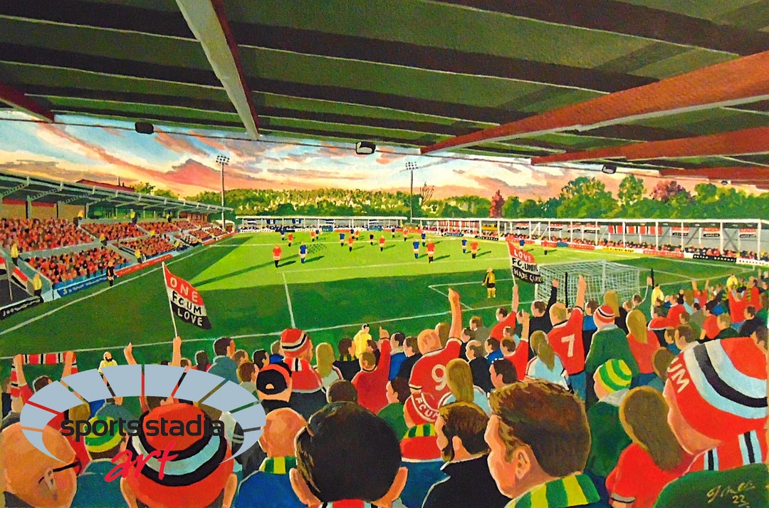 FC United of Manchester - Broadhurst Park Stadium Art Print - Etsy UK