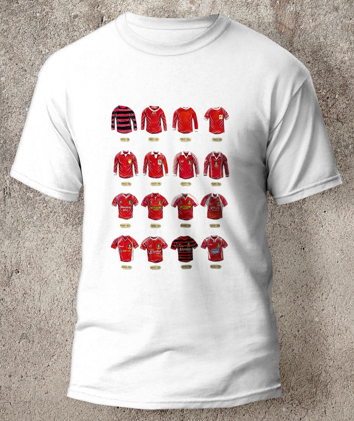 Wrexham FC Retro Football Shirts T-shirt - Etsy UK