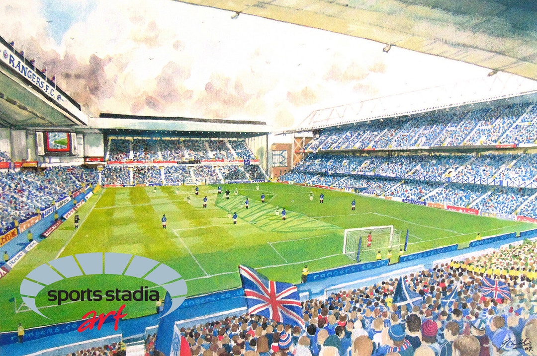 Rangers Football Club - Ibrox Stadium Art Print - Etsy