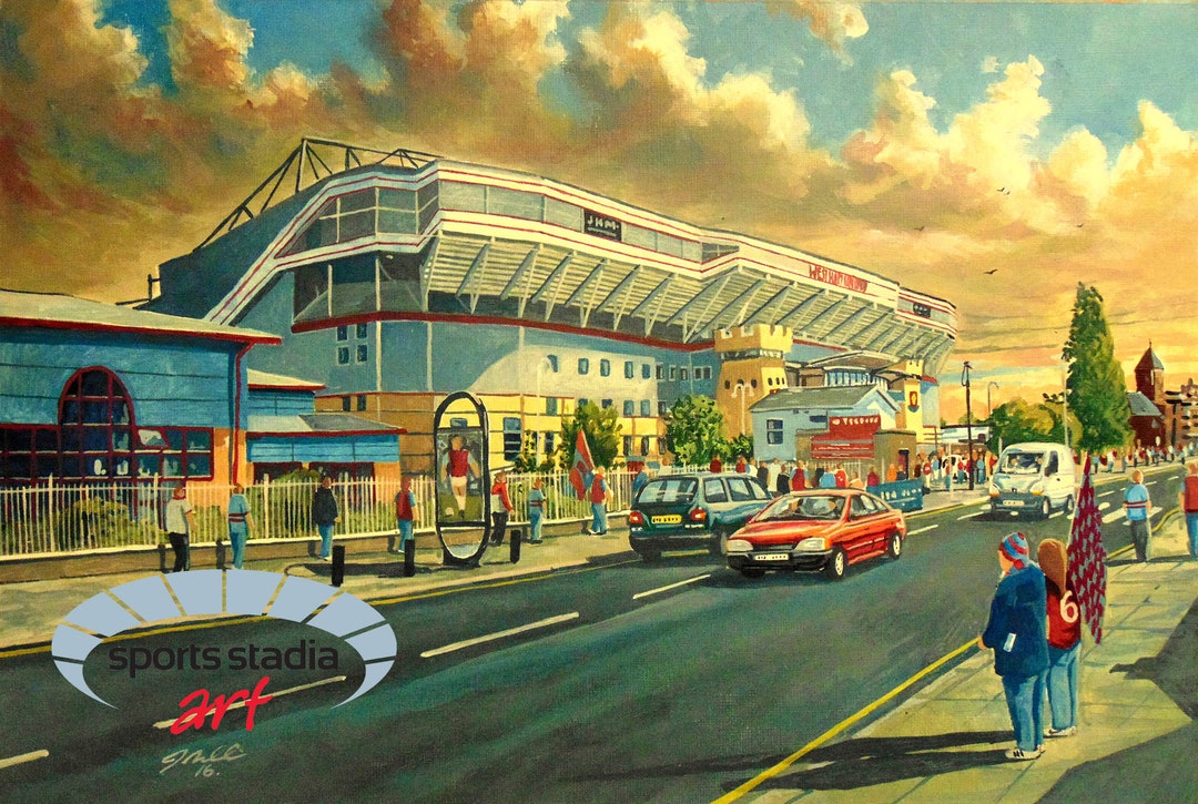 West Ham United Football Club - Upton Park Stadium Art Canvas Print - Etsy
