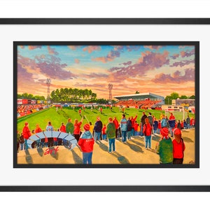 Rockingham Road Stadium Fine Art Print - Kettering Town Football Club ...