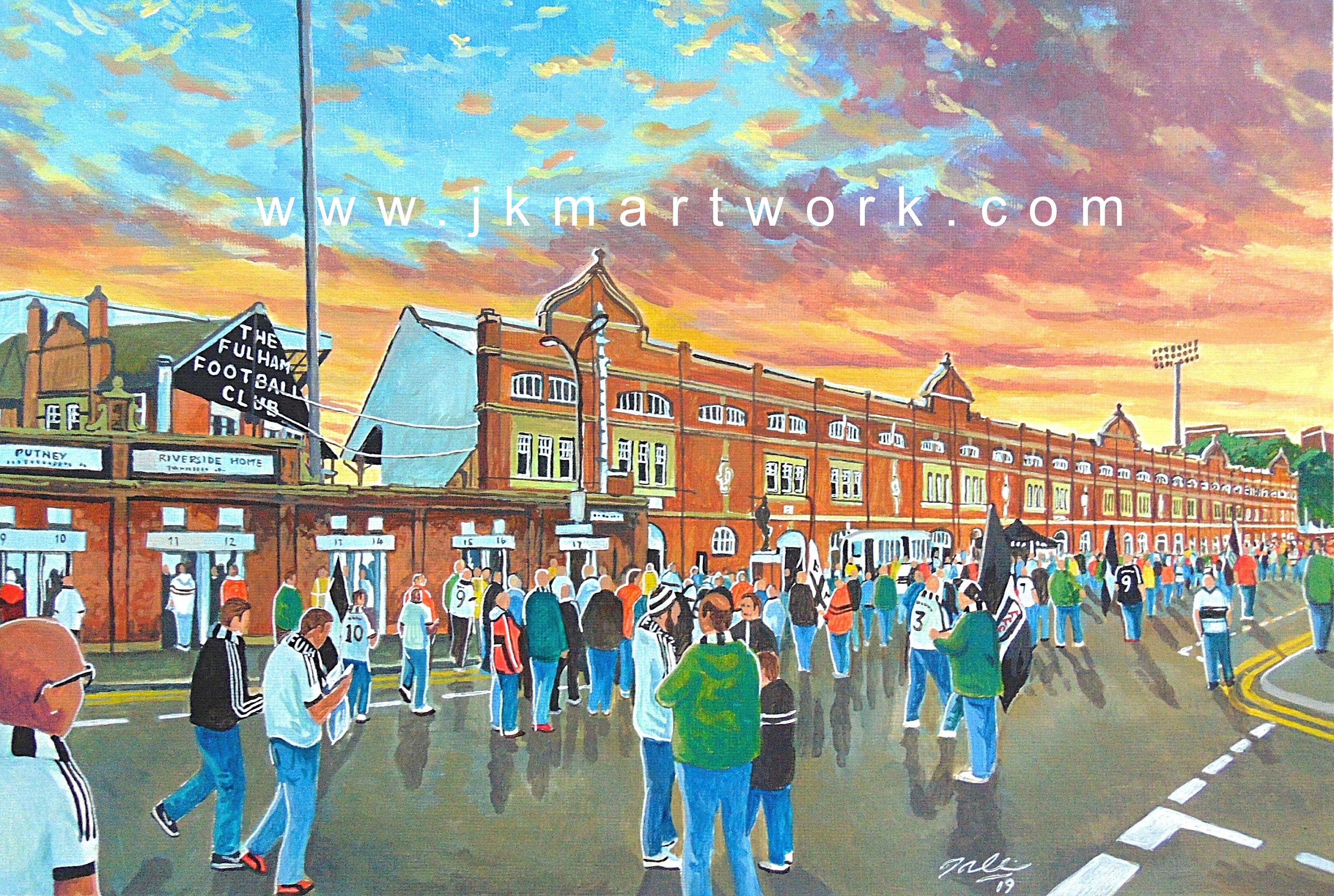 Craven Cottage Stadium 'going to the Match' Fine Art - Etsy UK