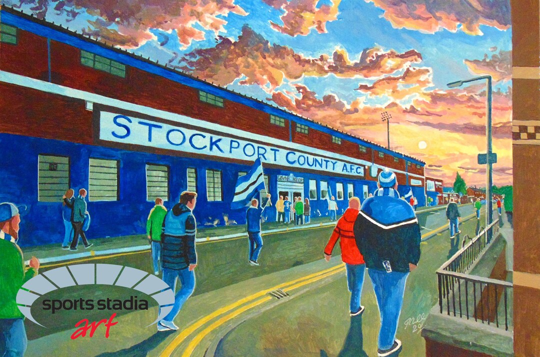 Stockport County Football Club - Edgeley Park Stadium Art Print - Etsy UK
