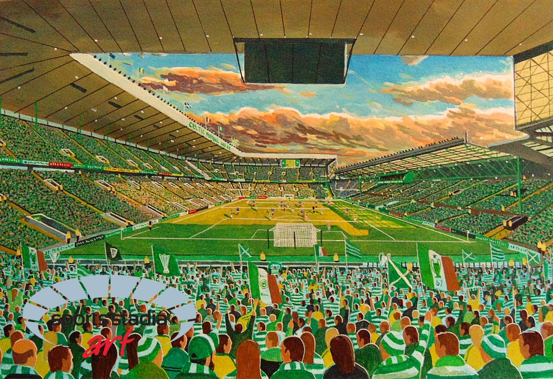 Celtic Football Club - Parkhead Stadium Art Print - Etsy UK