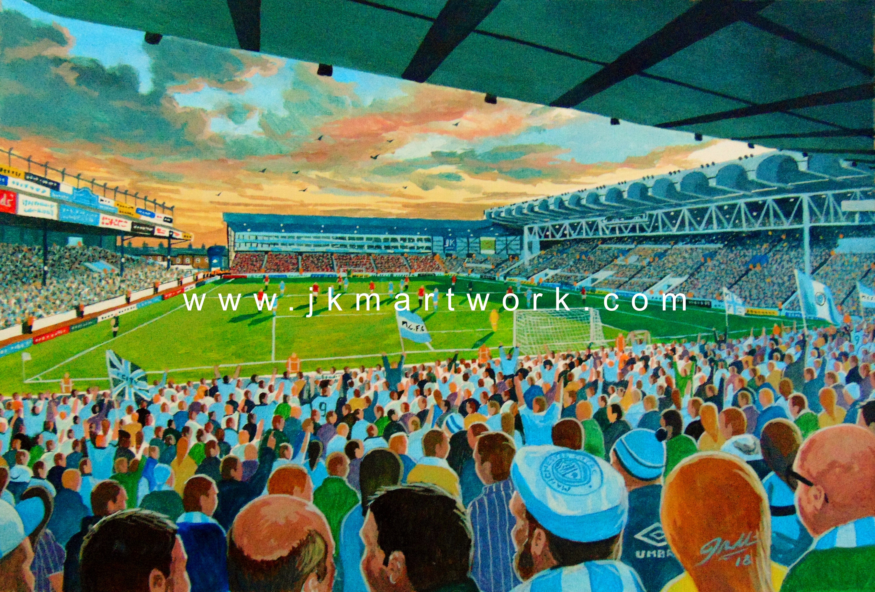 Maine Road Stadium Fine Art Print Manchester City Football - Etsy UK