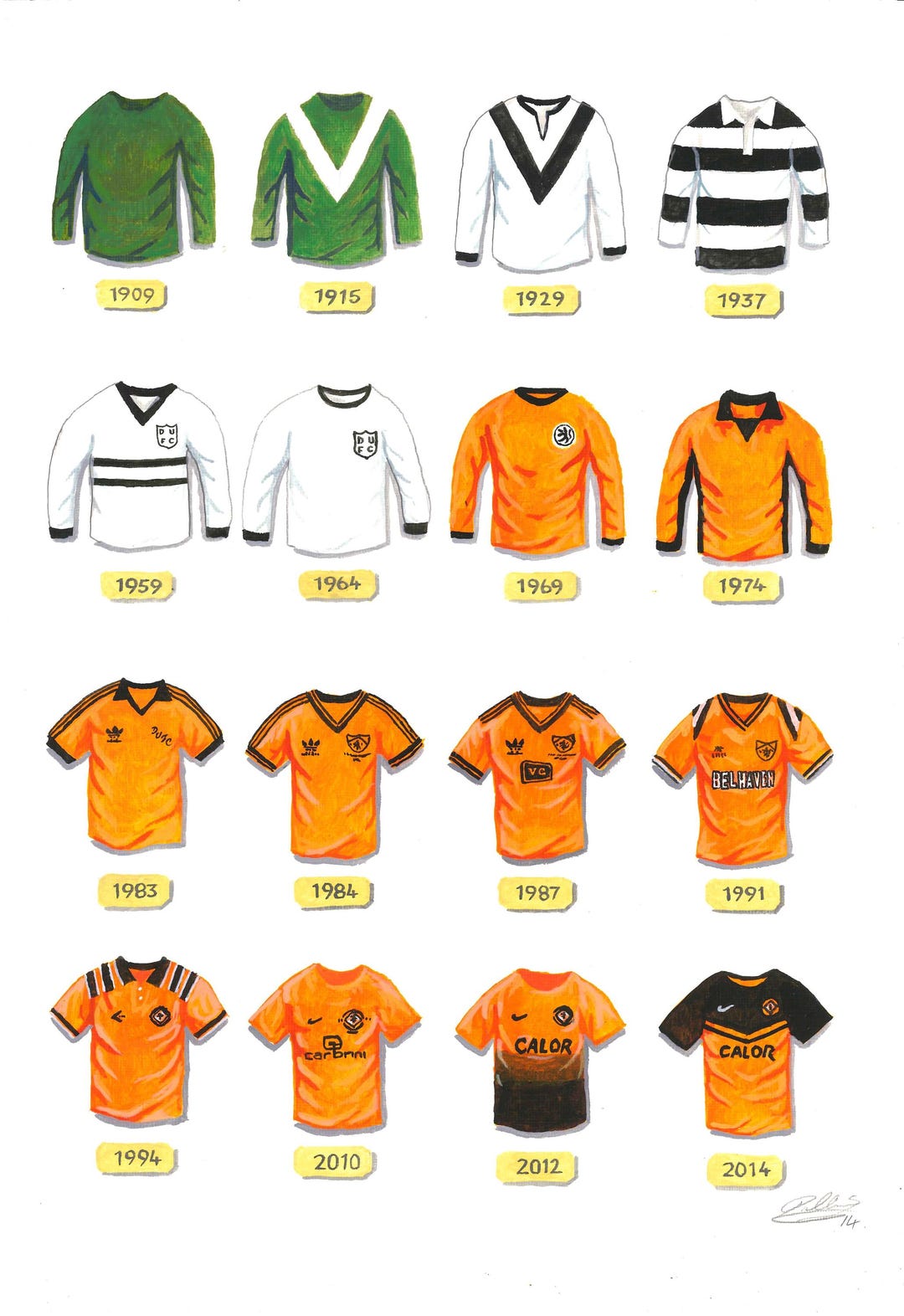 Dundee United FC Retro Football Shirts T-shirt - Etsy