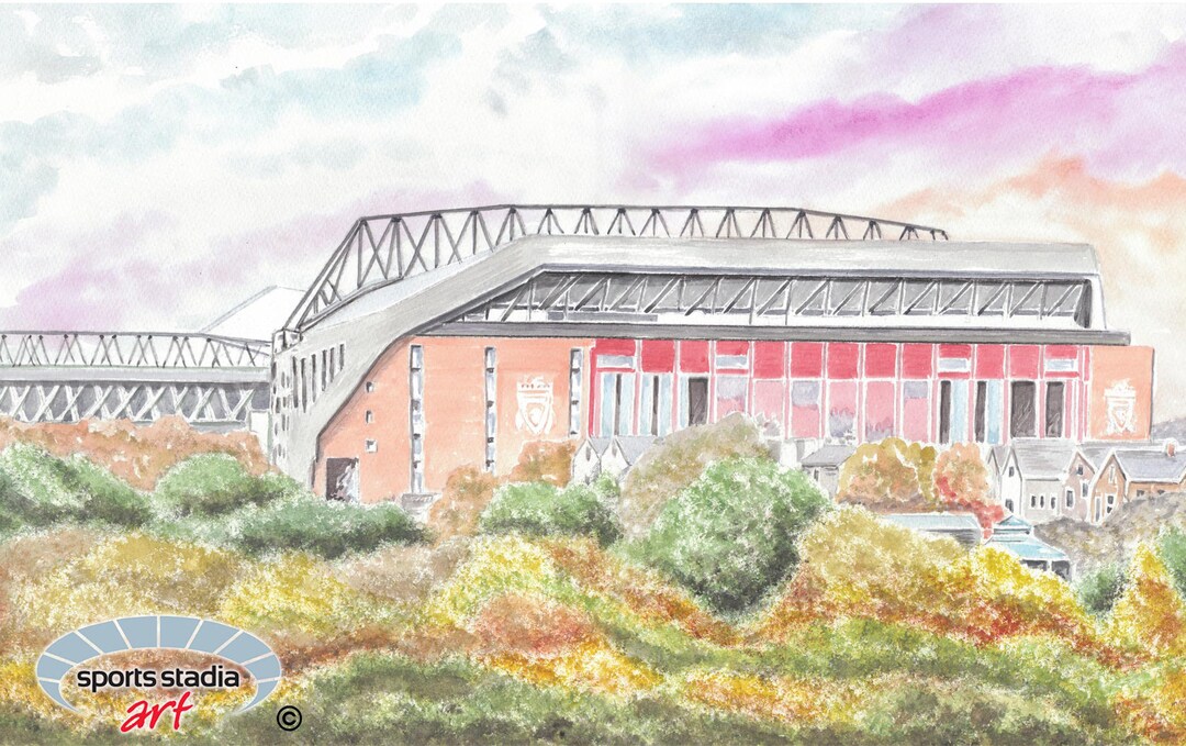 Liverpool Football Club - Anfield Stadium Art Canvas Print - Etsy UK