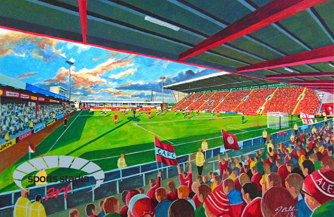 Crewe Alexandra Football Club - Gresty Road Stadium Fine Art Jigsaw ...