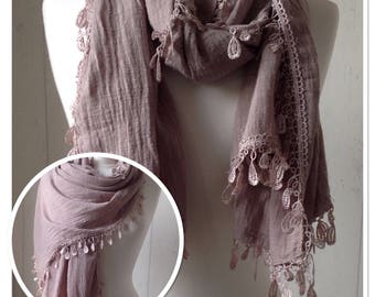 Taupe brown scarf | Etsy
