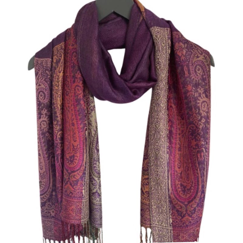 Purple Pashmina - Etsy