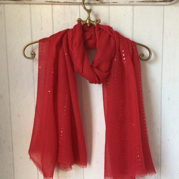 Red Scarf - Etsy UK