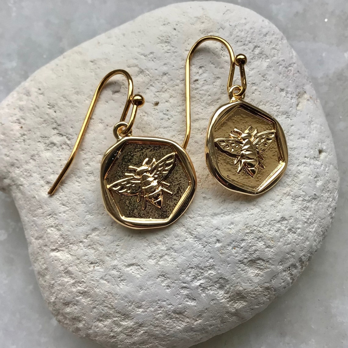 Bee Necklace Earrings Set Giftboxed / Bee Gold Jewellery Set - Etsy UK