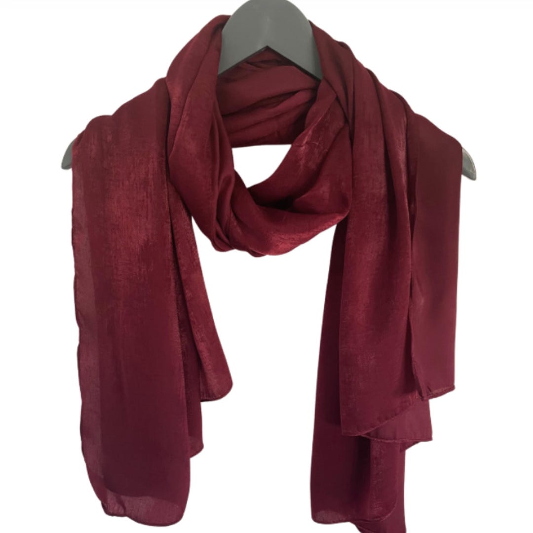 Red Silk Scarf Wrap /silk Sheen Scarf / Red Scarves / Silk Scarf ...