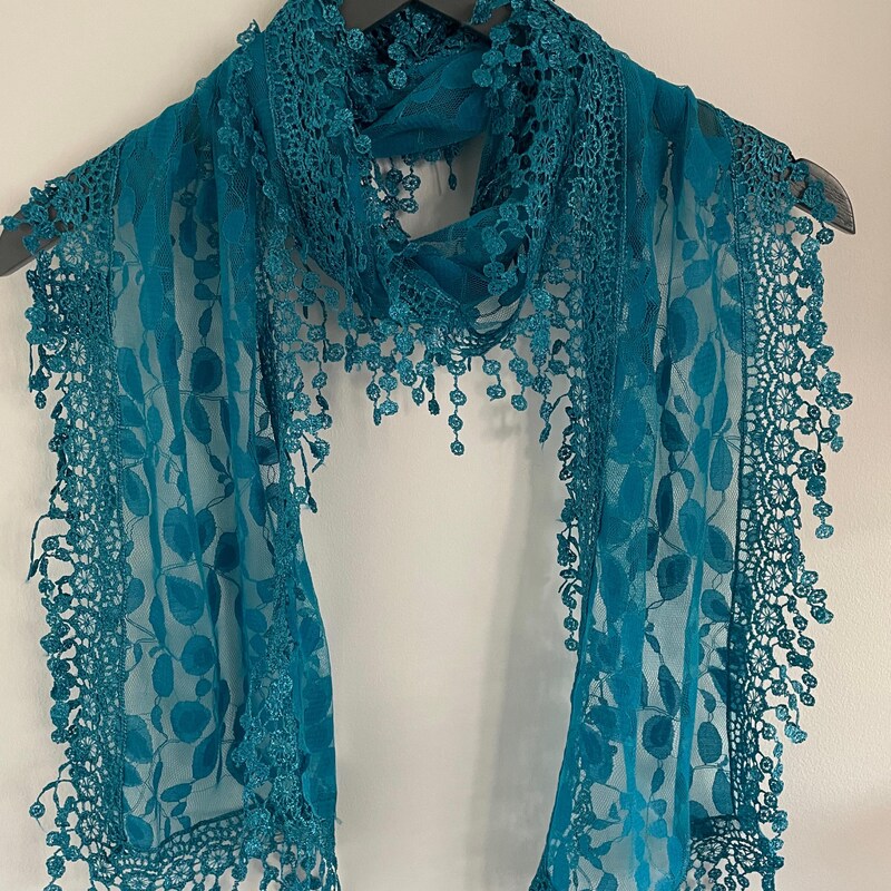 Turquoise Scarves - Etsy