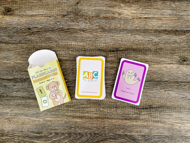 ABC See, Hear, Do Flashcards: Lowercase Letters Level 2 - Etsy UK