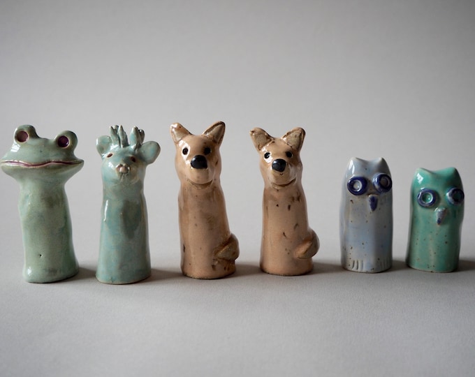 SMALL FOREST ANIMALS, Stoneware Ceramics, Tiny Ceramic Figurines, Small ...